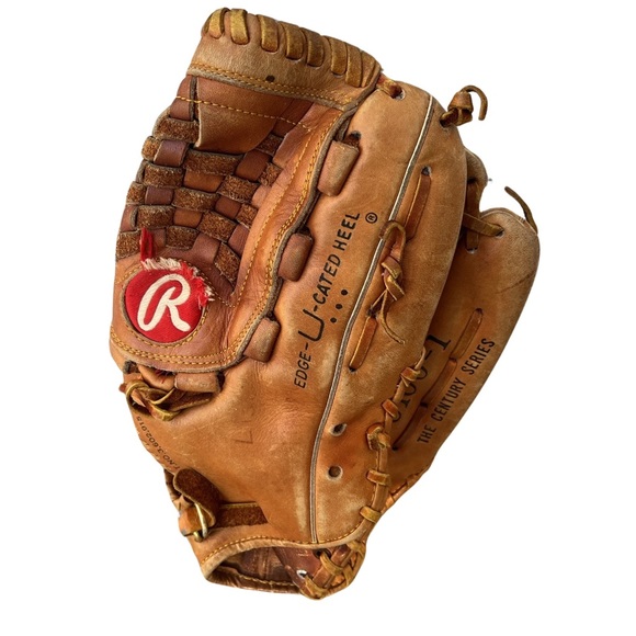 Rawlings | Toys | Vintage Rawlings Leather Baseball Glove Fastback Deep ...